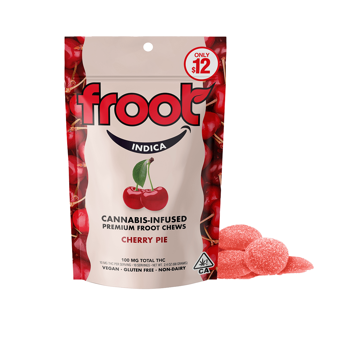 Froot 10 Pack Gummies – Cherry Pie 100mg – Chyll.com