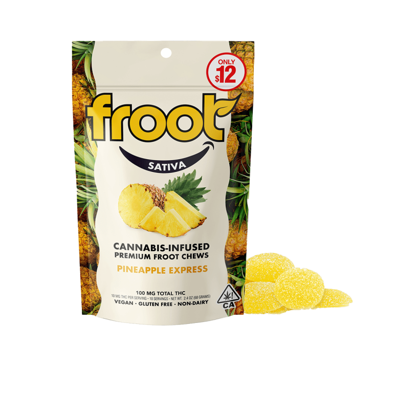 Froot 10 Pack CBD:THC 1:1 Gummies – Peach 100mg CBD / 100mg THC – Chyll.com