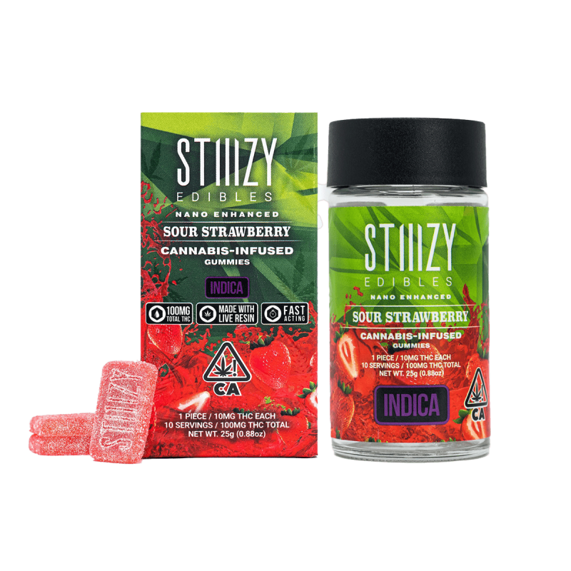 Stiiizy Gummies – Sour Strawberry 100mg – Chyll.com