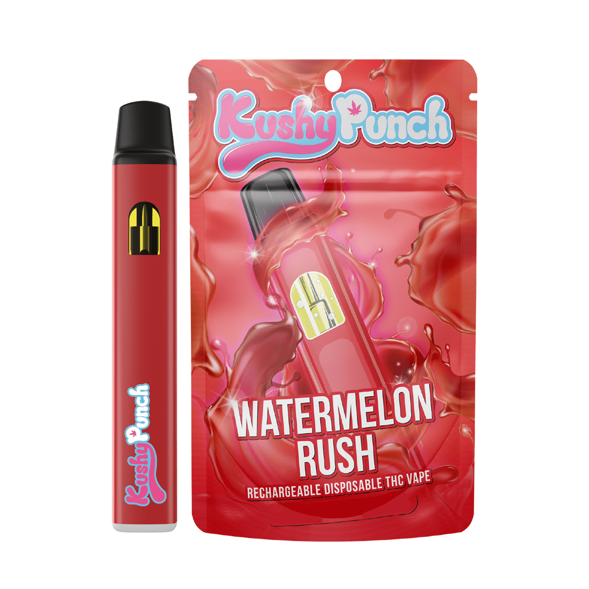 Kushy Punch Disposable Cartridge – Watermelon Rush 1g – Chyll.com