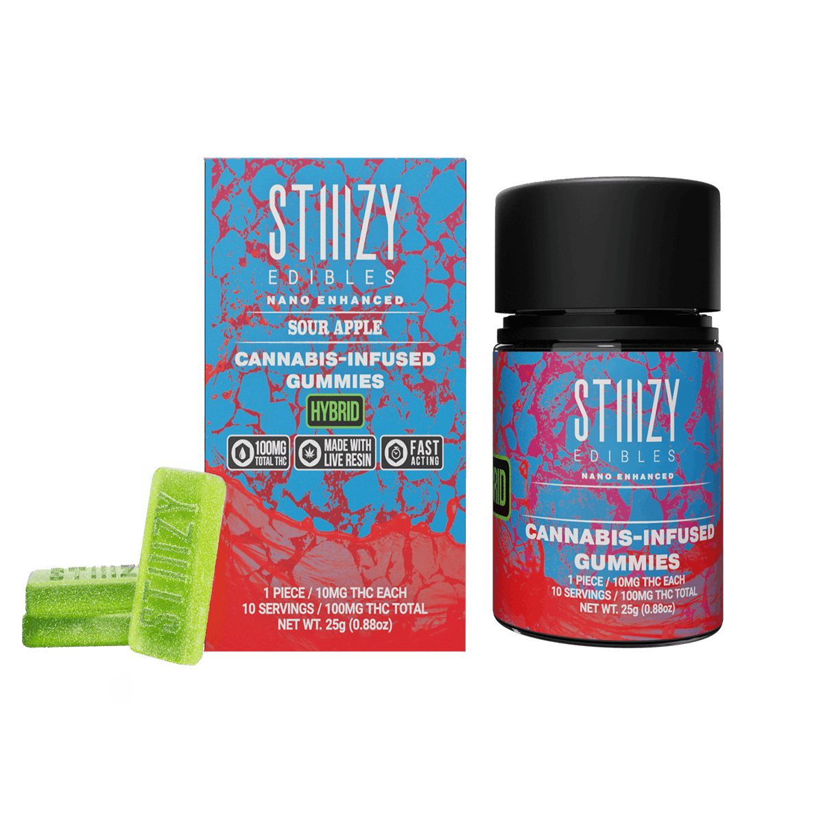 Stiiizy CBN Gummies 2:1 THC:CBN – Crimson Berry 100mg THC, 50mg CBN ...