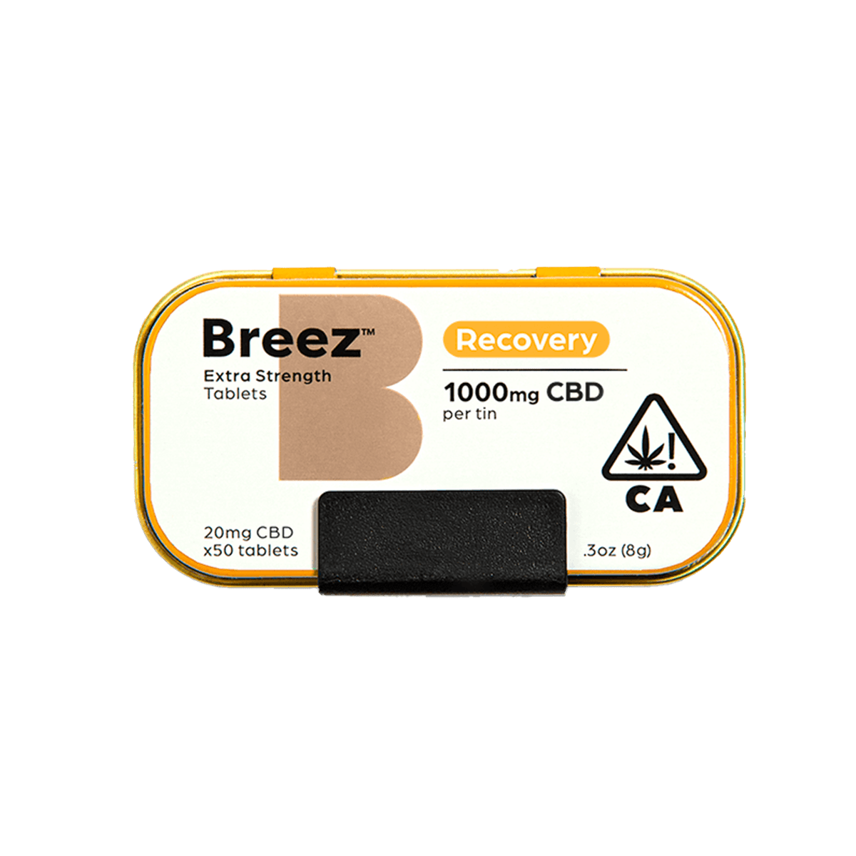 Breez Tablet 50 Count Tin – Recovery CBD, 1000mg – Chyll.com