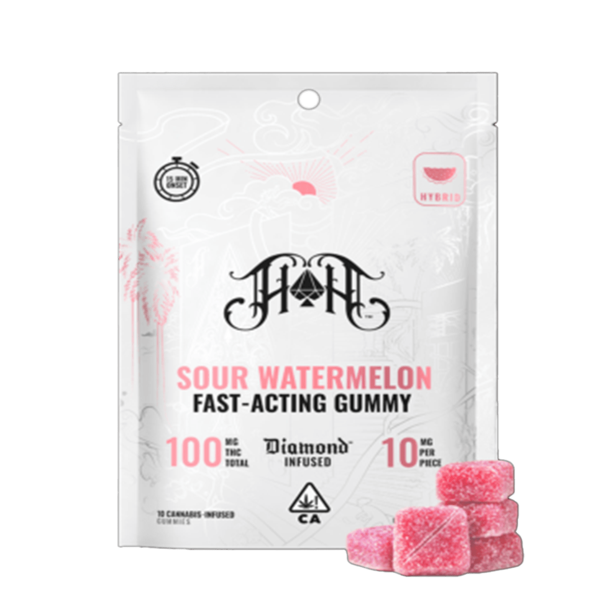 Heavy Hitters Nano Gummies – Sour Watermelon 100mg THC – Chyll.com