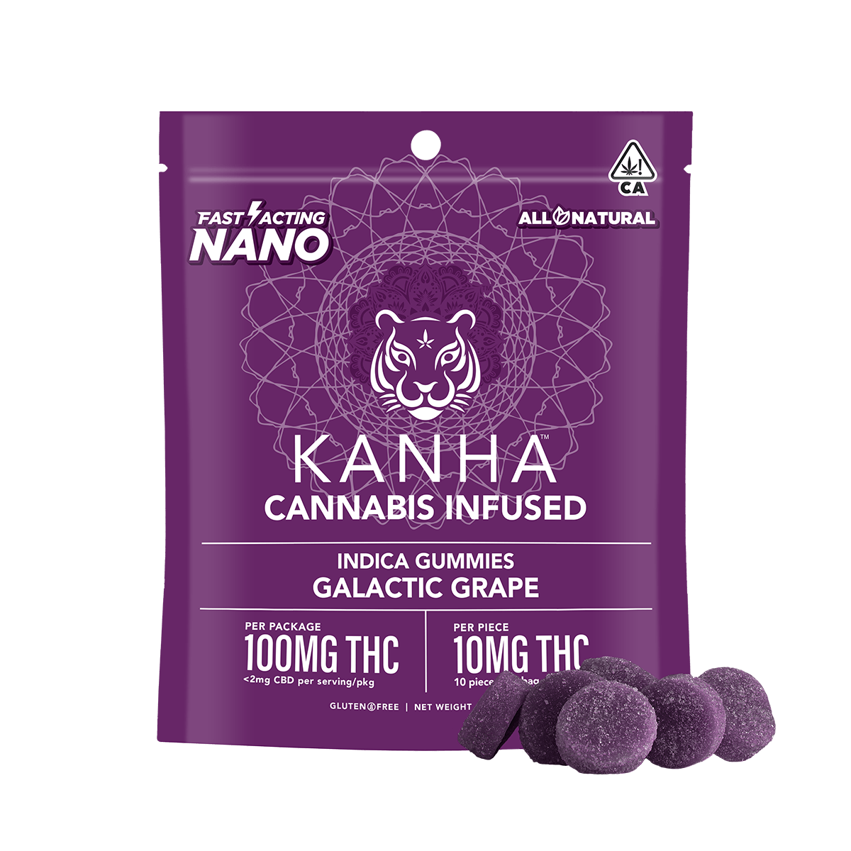 Kanha Nano Gummies – Galactic Grape 100mg – Chyll.com